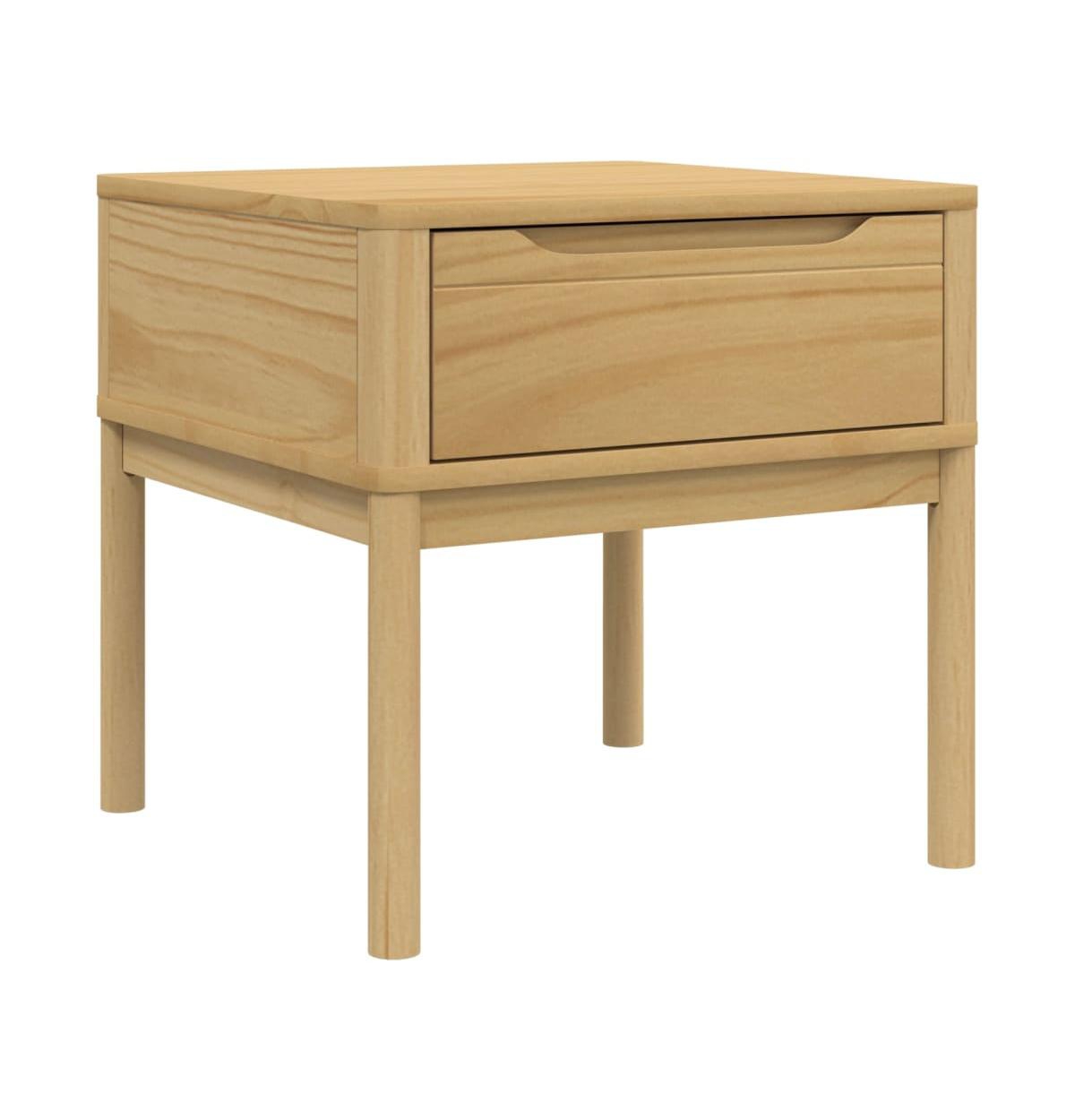 Click here for vidaXL Lamp Table Wax Brown Solid Pine Wood Compac... prices