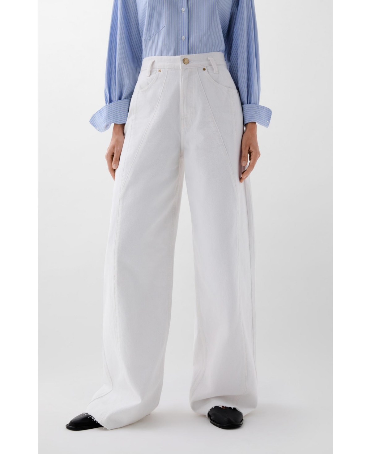 Click here for Scalpers Womens New Curvy Denim Pant - White prices