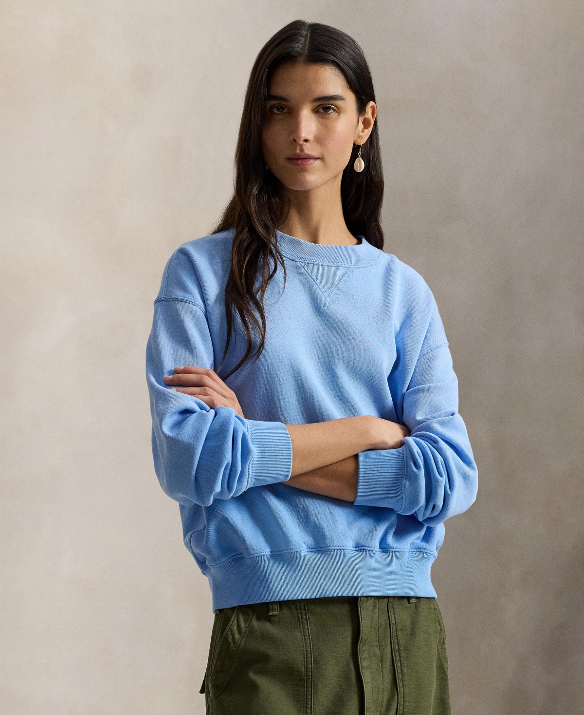 Click here for Polo Ralph Lauren Womens Lightweight Fleece Crew N... prices