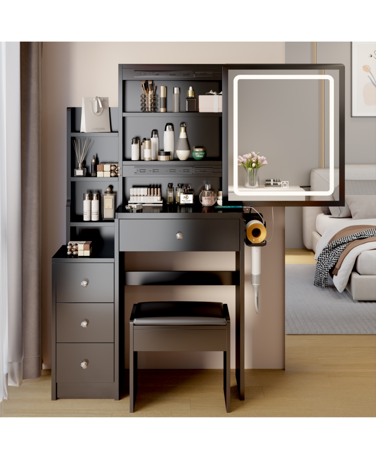 Click here for Streamdale Furniture 30+ Piece Vanity Table with C... prices