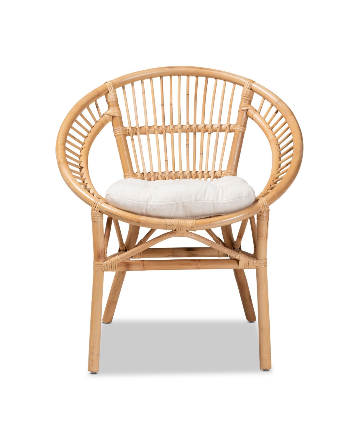 Click here for Adrina 23 Rattan Bohemian Dining Chair - White  Na... prices