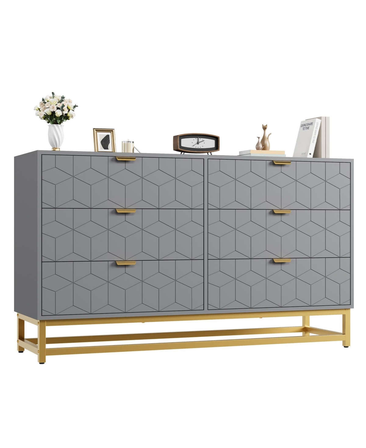 Click here for gaomon 53.5" 6-Drawer Dresser for Bedroom  Wi... prices