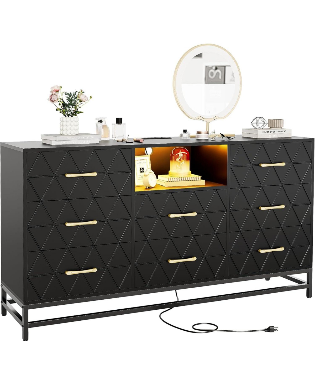 Click here for gaomon 59-Inch Wide Modern 8-Drawer Tall Bedroom D... prices