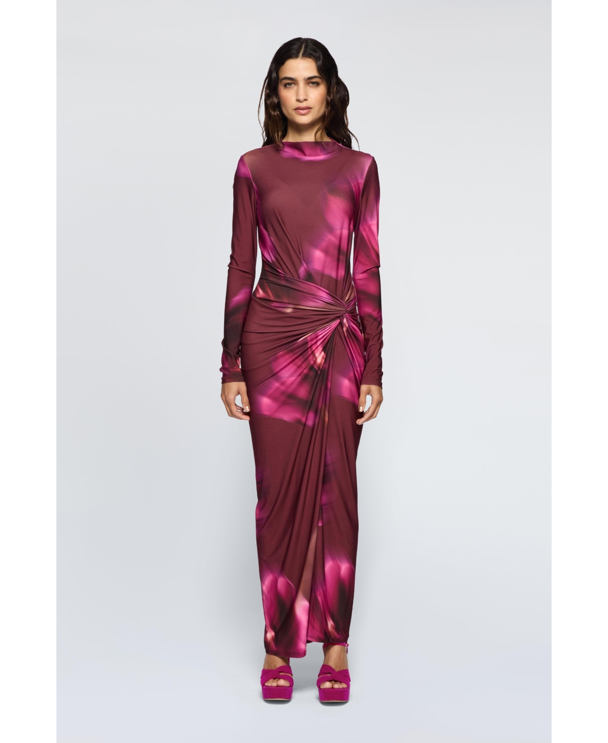 Click here for Daska Womens Athena Printed Dress - Purple print prices