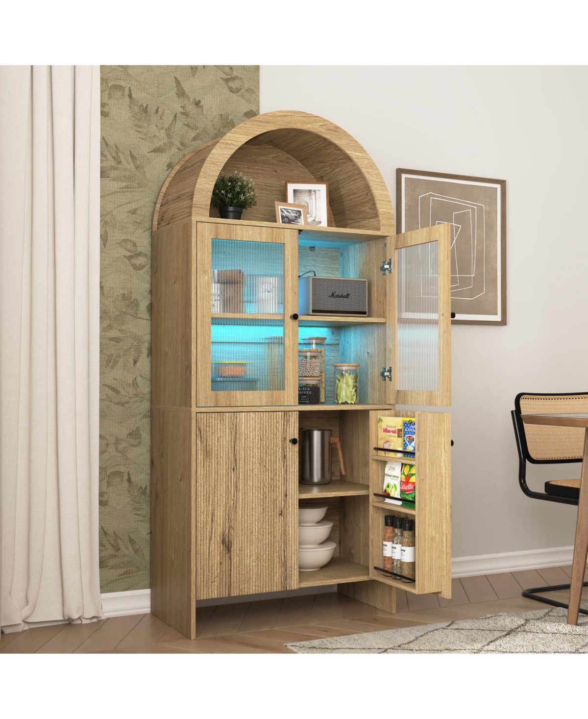 Click here for Streamdale Furniture Wood Grain Tech Dome Cabinet... prices