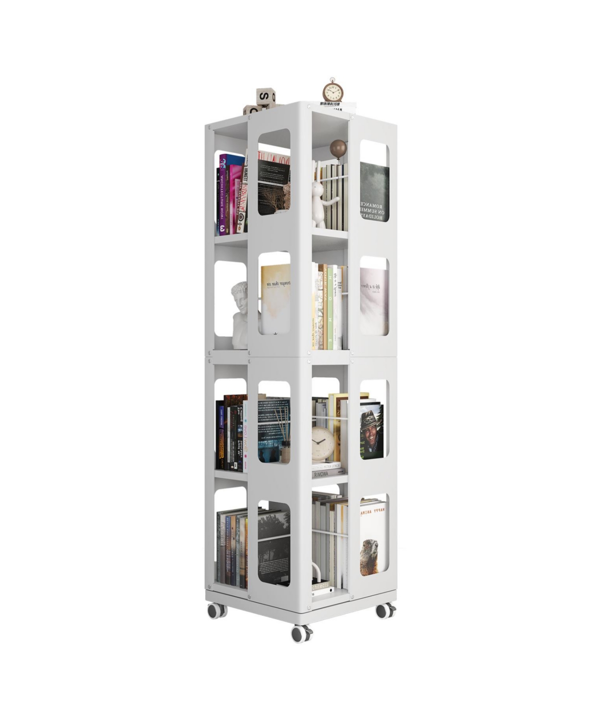 Click here for Streamdale Furniture Rotating Steel Bookshelf - Wh... prices