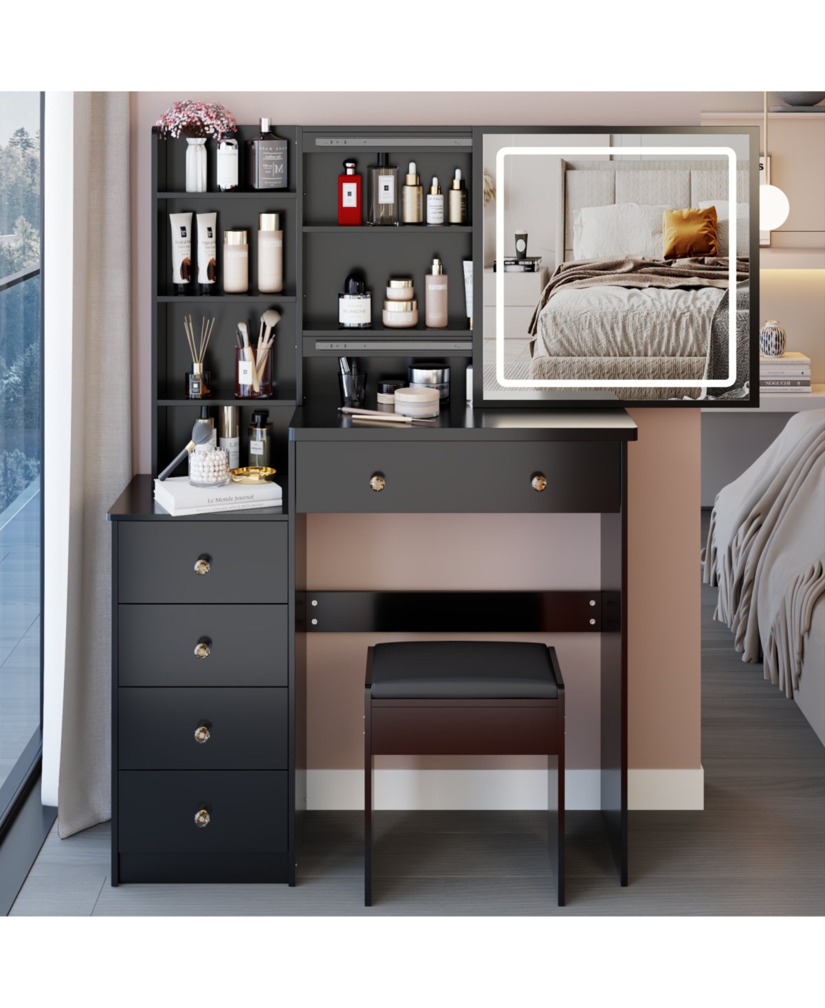 Click here for Streamdale Furniture 37" Led Mirror Vanity Ta... prices