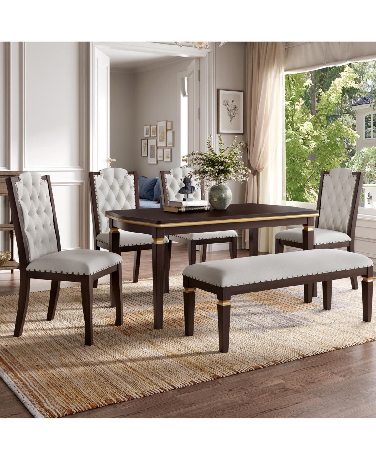 Click here for Streamdale Furniture 6-Piece Dining Table Set- 60&... prices