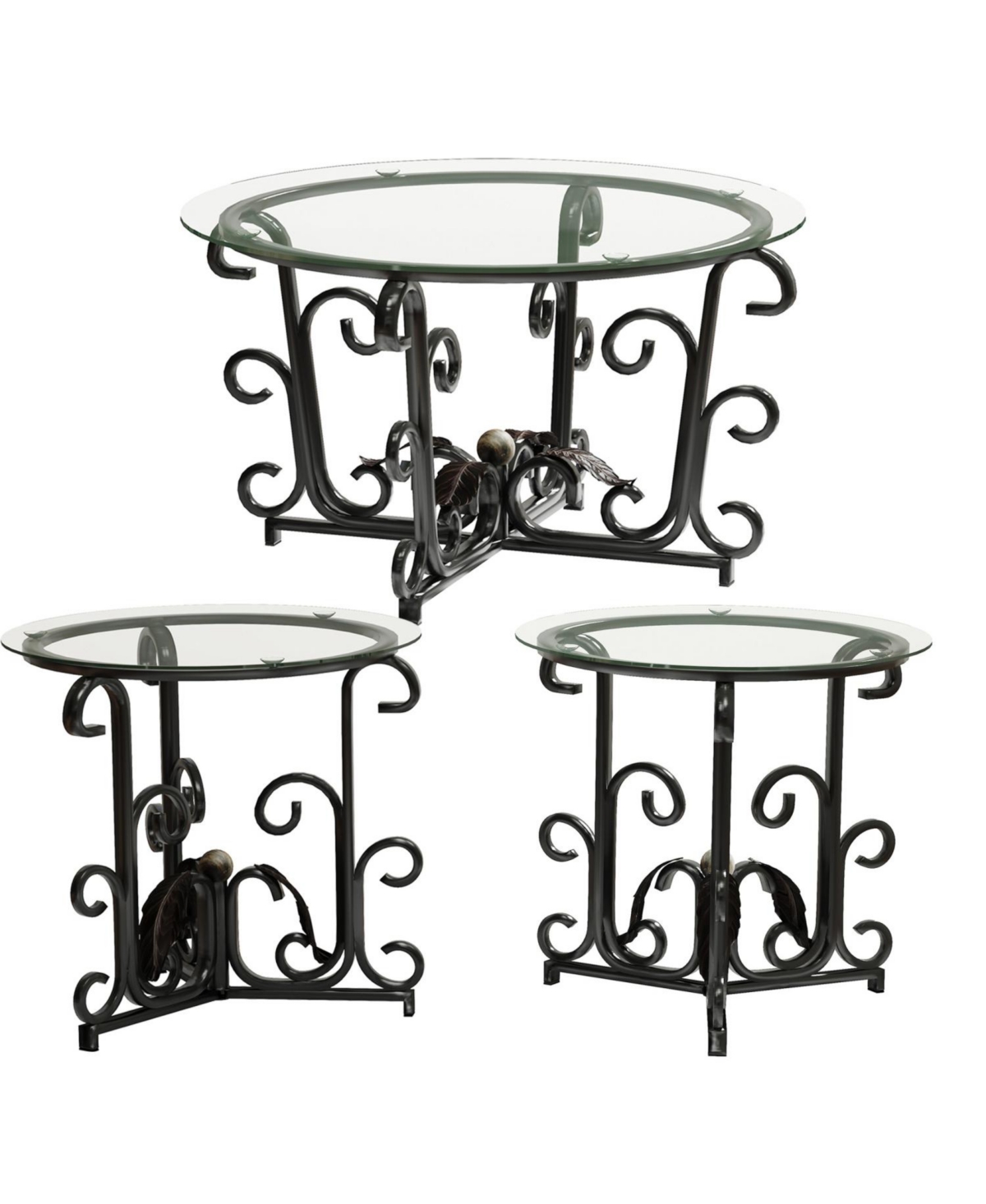 Click here for Streamdale Furniture Streamdale 3-Piece Glass Coff... prices