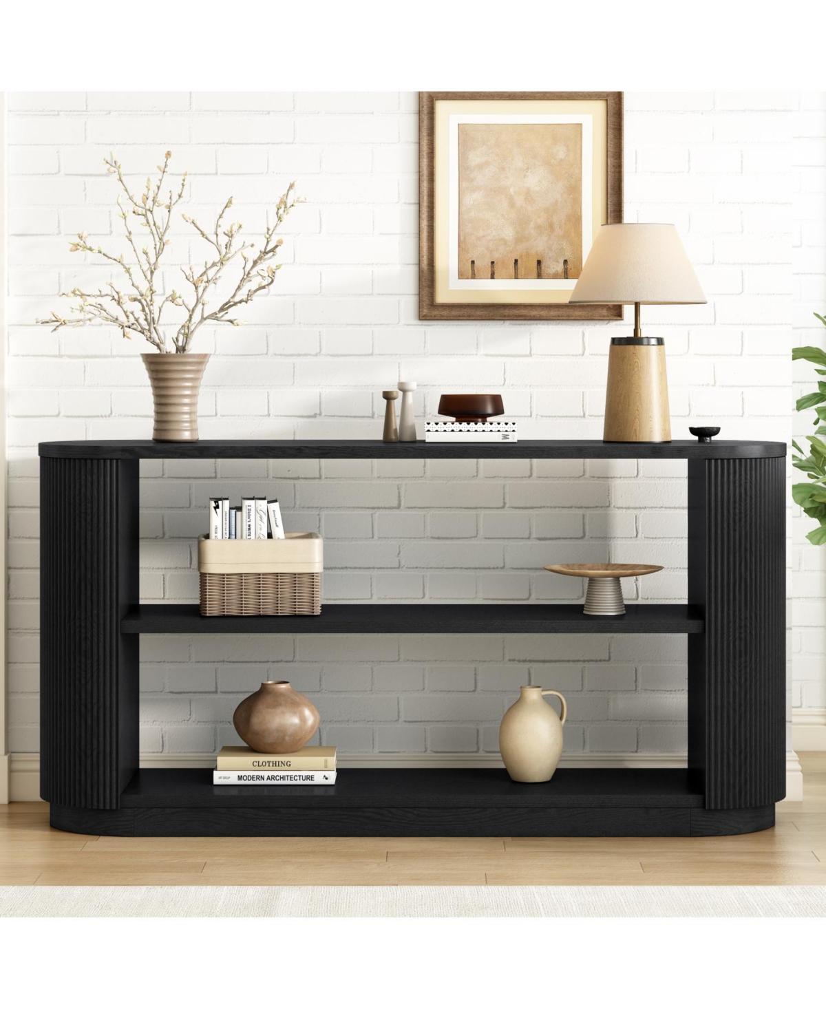 Click here for Streamdale Furniture Slim Console Table with Shelf... prices