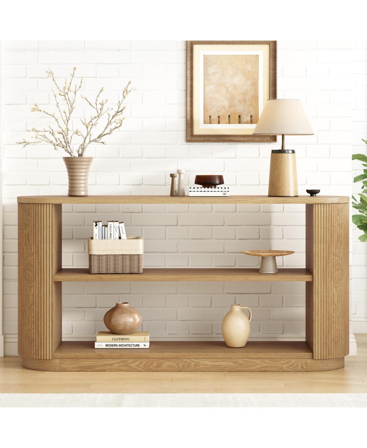 Click here for Streamdale Furniture Slim Console Table with Shelf... prices