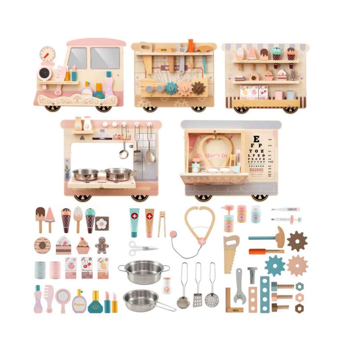 Click here for Kids Wall Mounted Sensory Activity Train with Five... prices