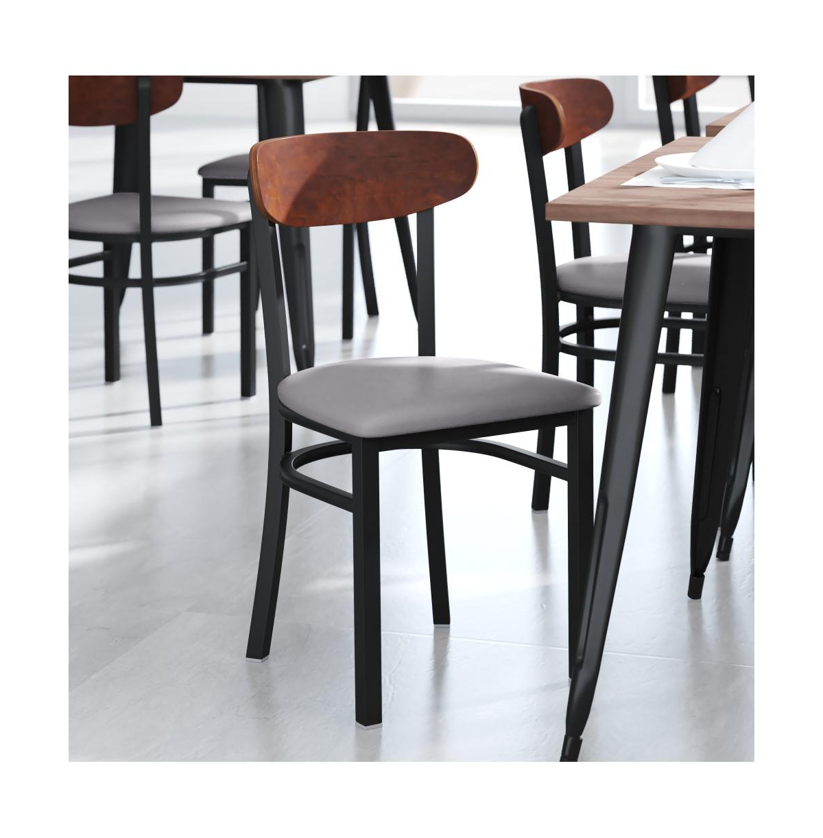 Click here for Emma+Oliver Yara Industrial Dining Chair with Roll... prices