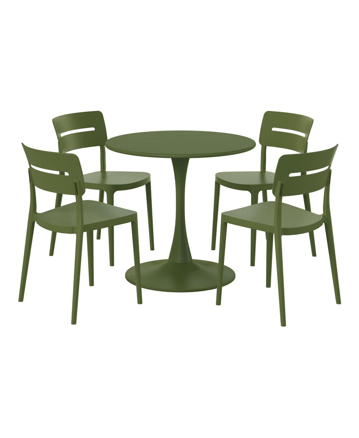 Click here for WestinTrends 5-Piece Outdoor Indoor Round Metal Pa... prices