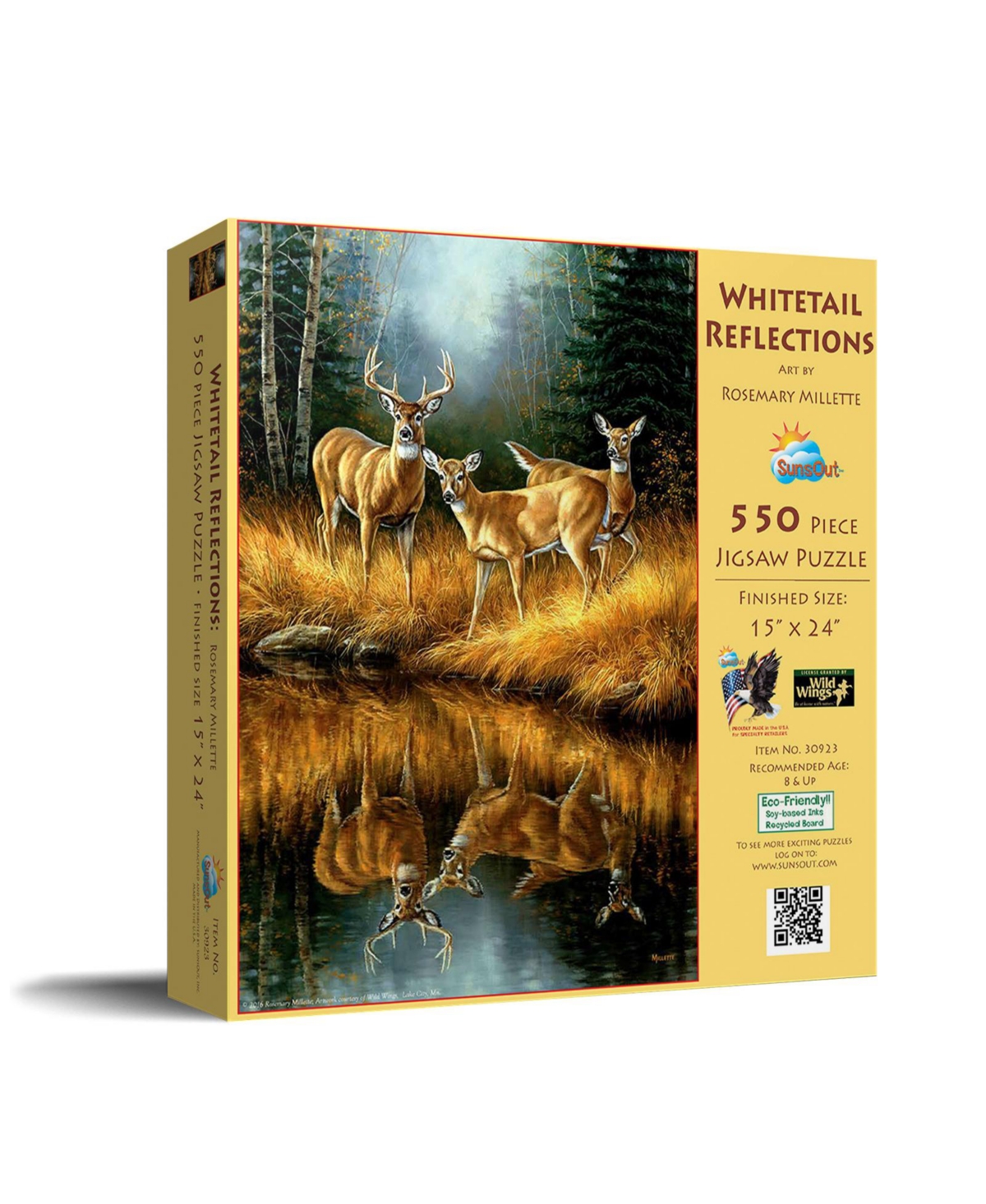 Click here for SunsOut Whitetail Reflections 550 piece Jigsaw Puz... prices