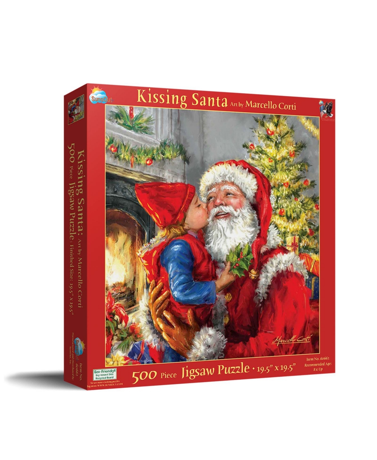 Click here for SunsOut Kissing Santa 500 piece Jigsaw Puzzle for... prices
