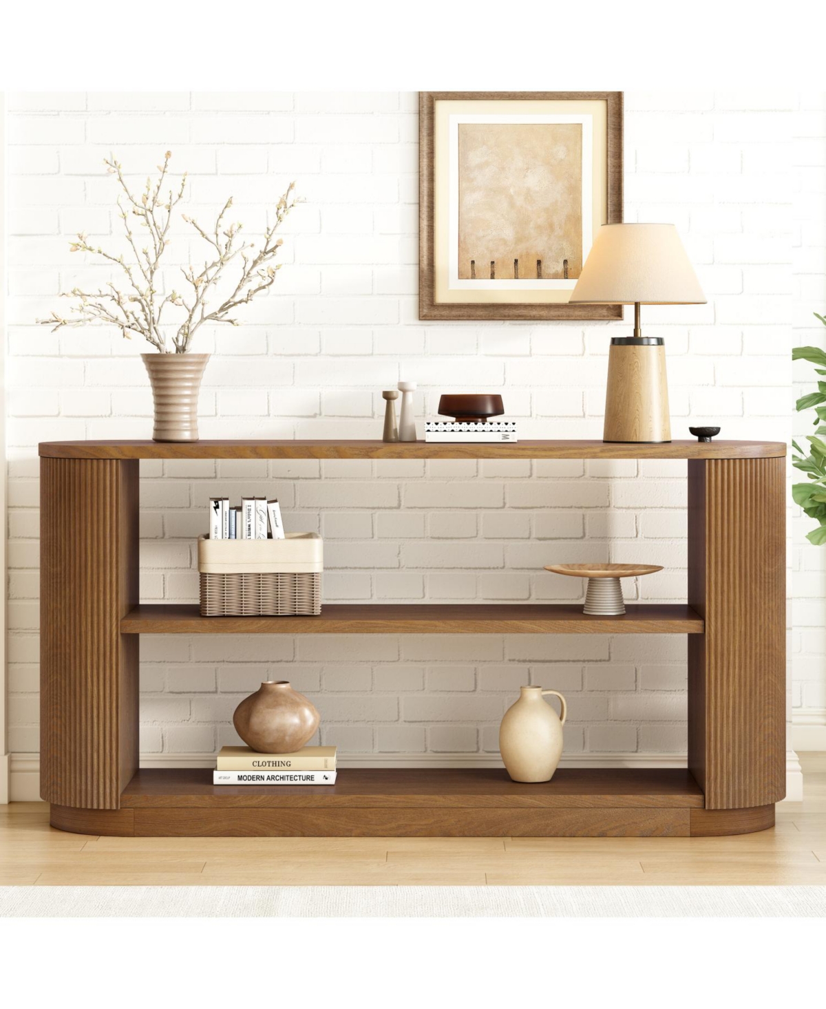 Click here for Streamdale Furniture Slim Console Table with Shelf... prices