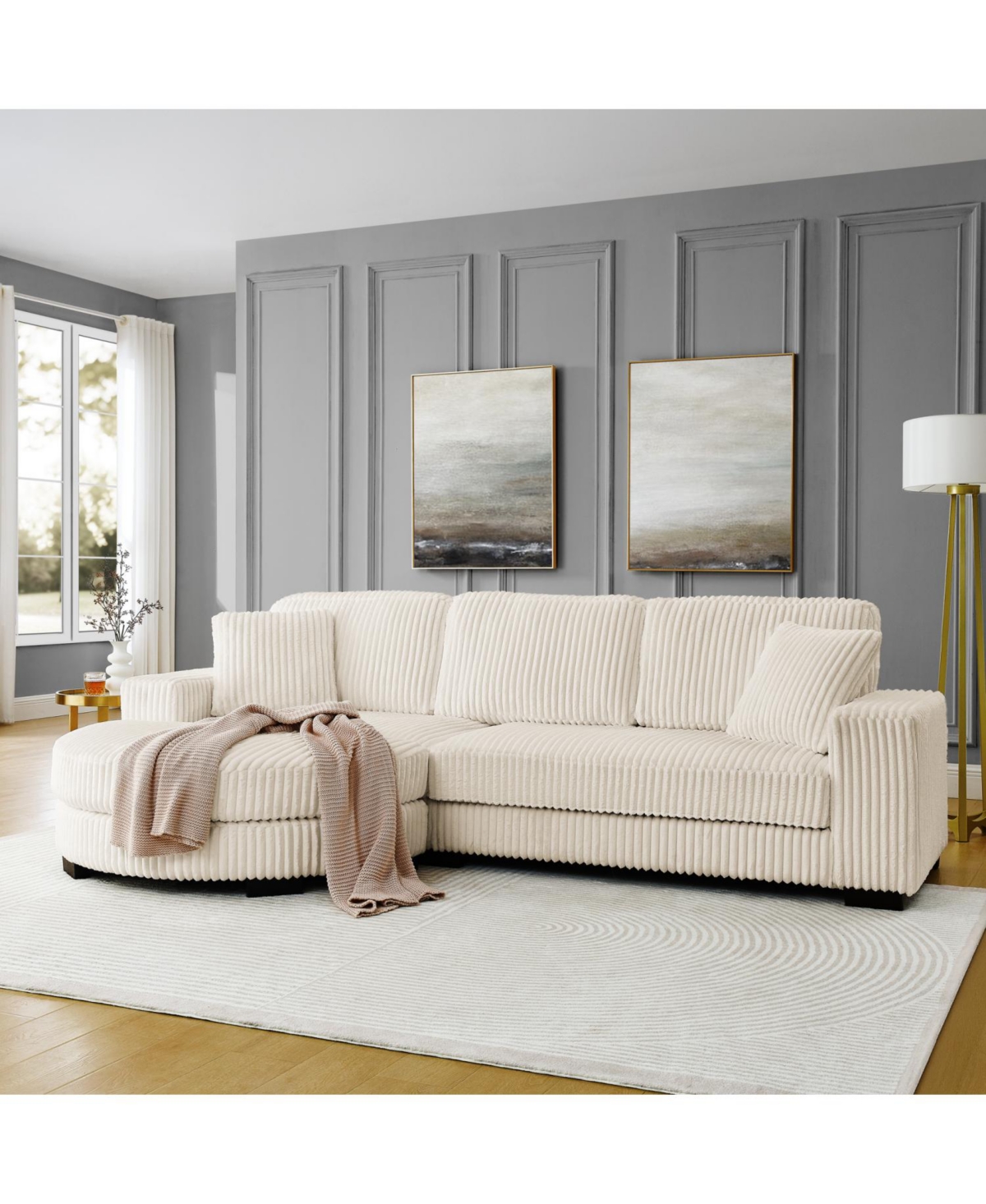 Click here for Streamdale Furniture Corduroy Tufted Sleeper Secti... prices