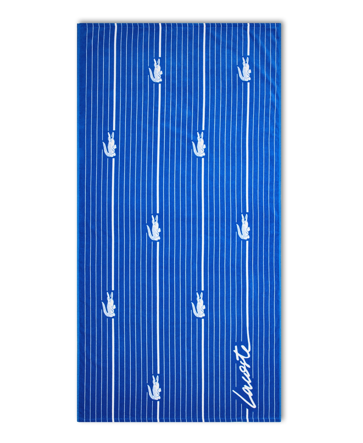 Click here for Lacoste Crocodile Print Shirting Cotton Beach Towe... prices