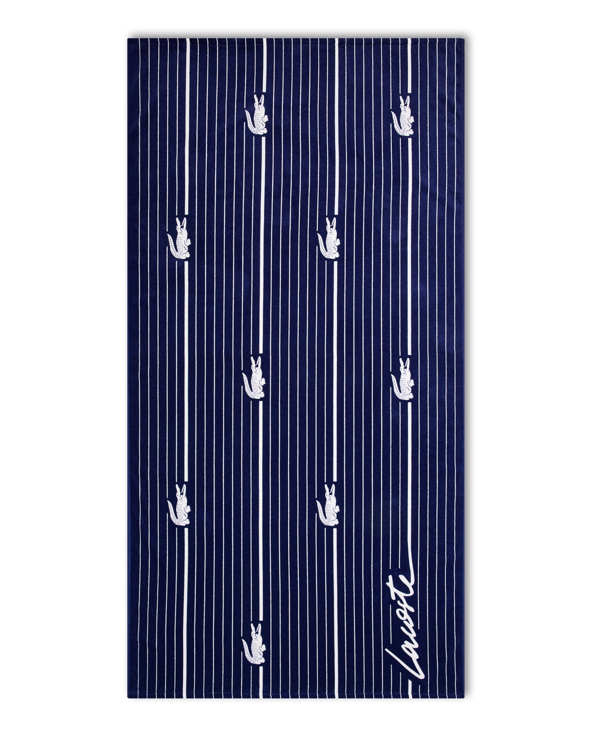 Click here for Lacoste Crocodile Print Shirting Cotton Beach Towe... prices