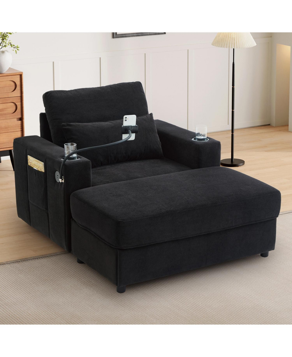 Click here for Streamdale Furniture Modern Armchair Chaise Lounge... prices