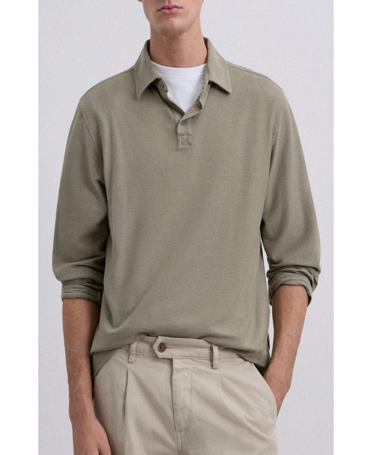 Click here for Scalpers Womens Icon Reverse Polo - Beige/khaki prices