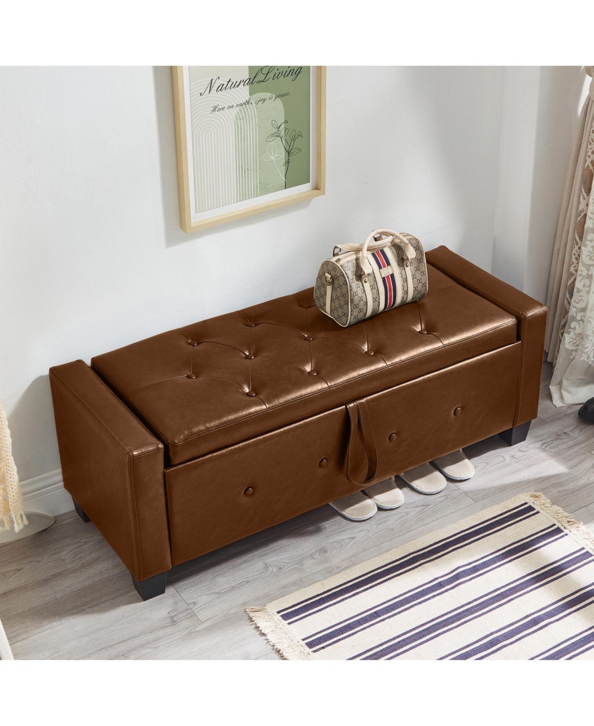 Click here for Streamdale Furniture 48 Storage Ottoman Bench - Tu... prices