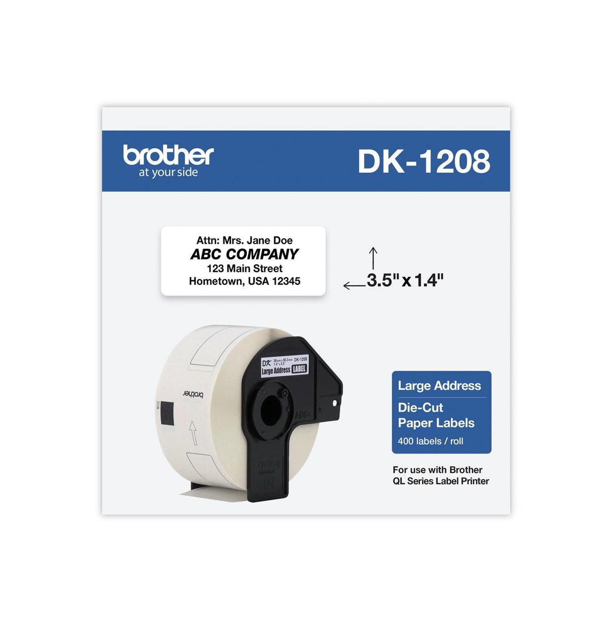 Click here for Brother DK1208 1.4 in. x 3.5 in. Die-Cut Address L... prices