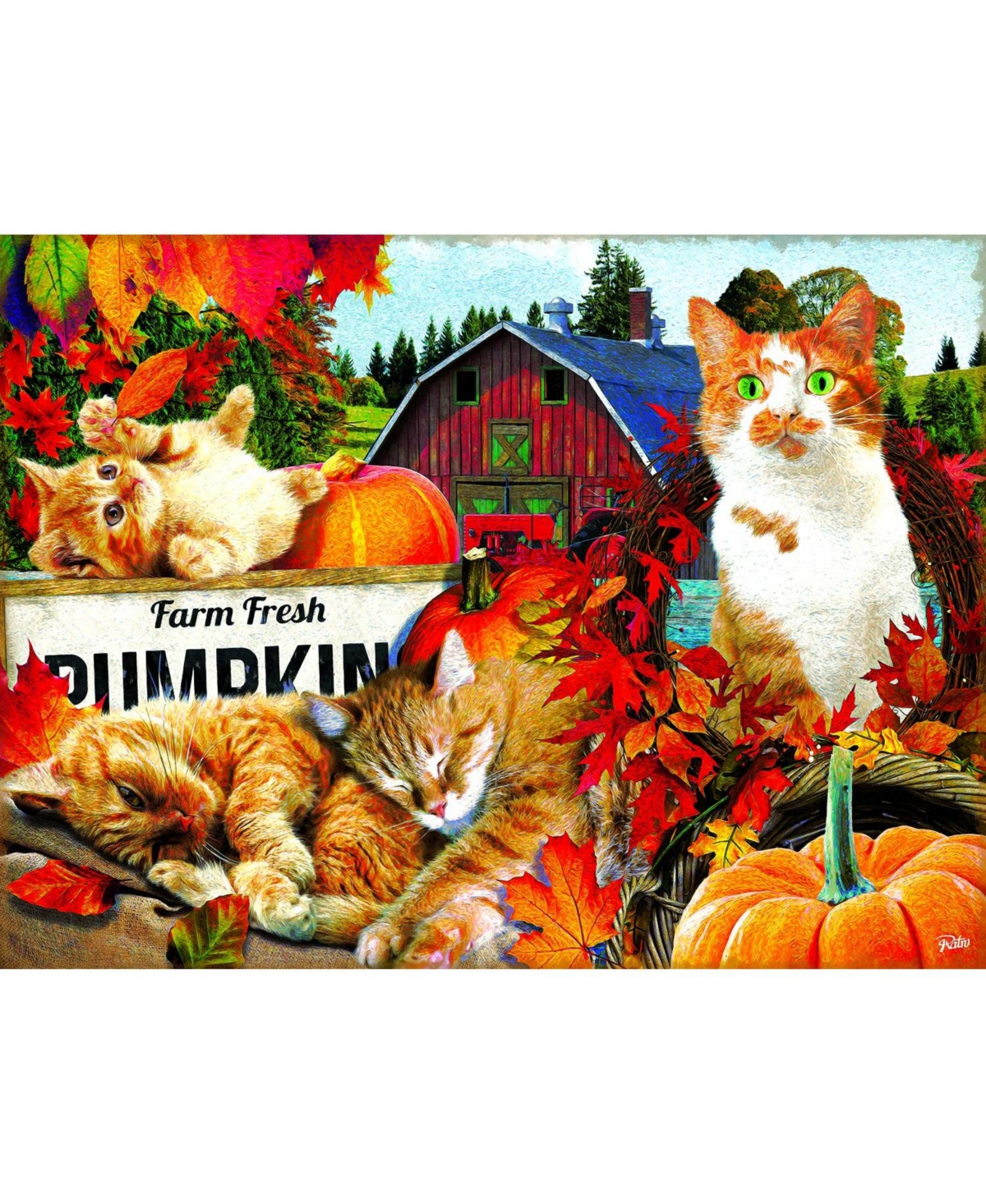 Click here for SunsOut Farm Fresh Pumpkins 300 piece Jigsaw Puzzl... prices