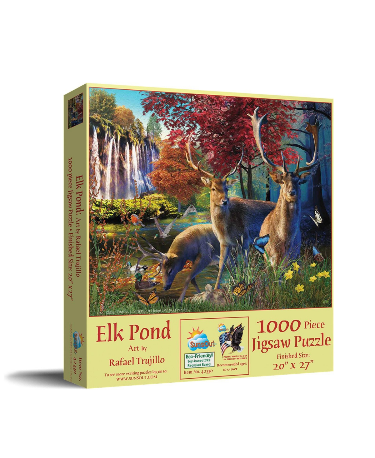 Click here for SunsOut Elk Pond 1000 piece Jigsaw Puzzle for Adul... prices