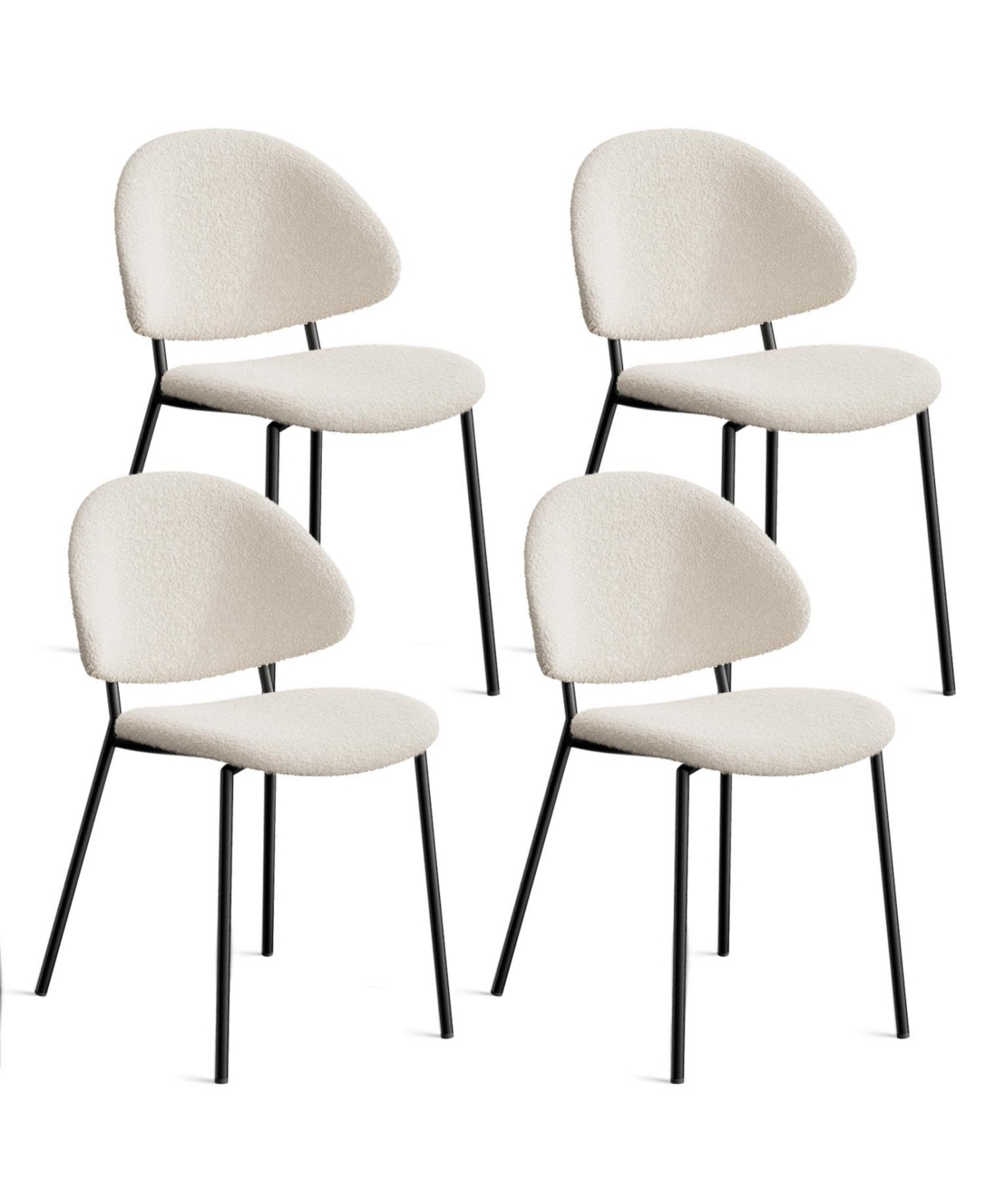 Click here for Streamdale Furniture Boucle Dining Chairs - Set of... prices