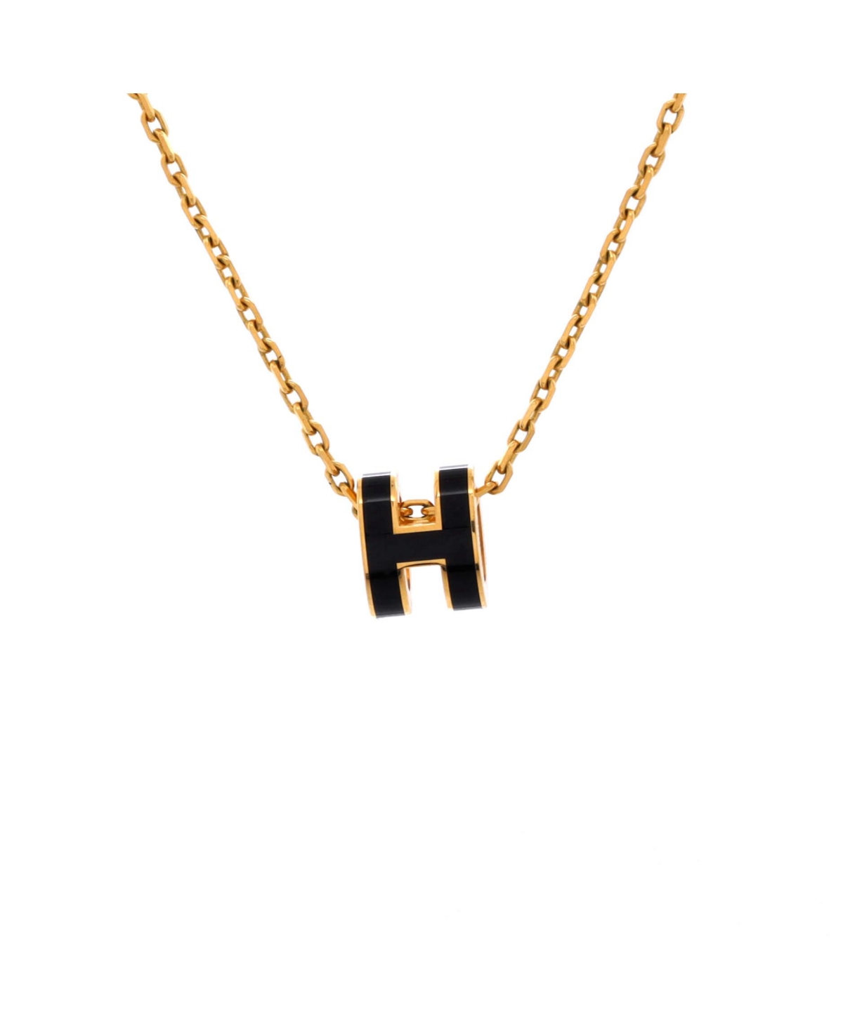 Click here for Pre-Owned HERMES Pop H Pendant Chain Necklace - En... prices