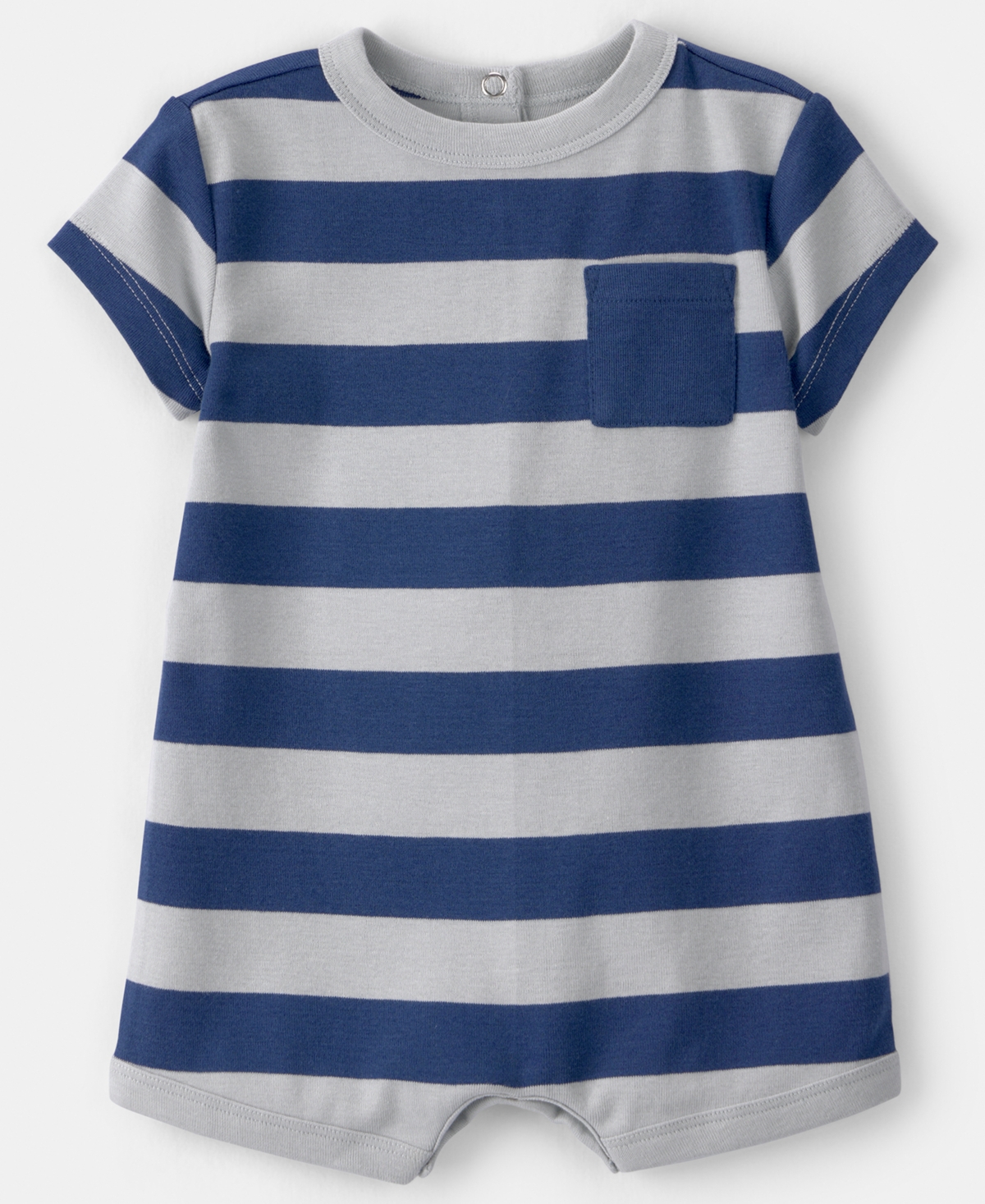 Click here for Carters Baby Boys Striped Short-Sleeve Romper - Bl... prices