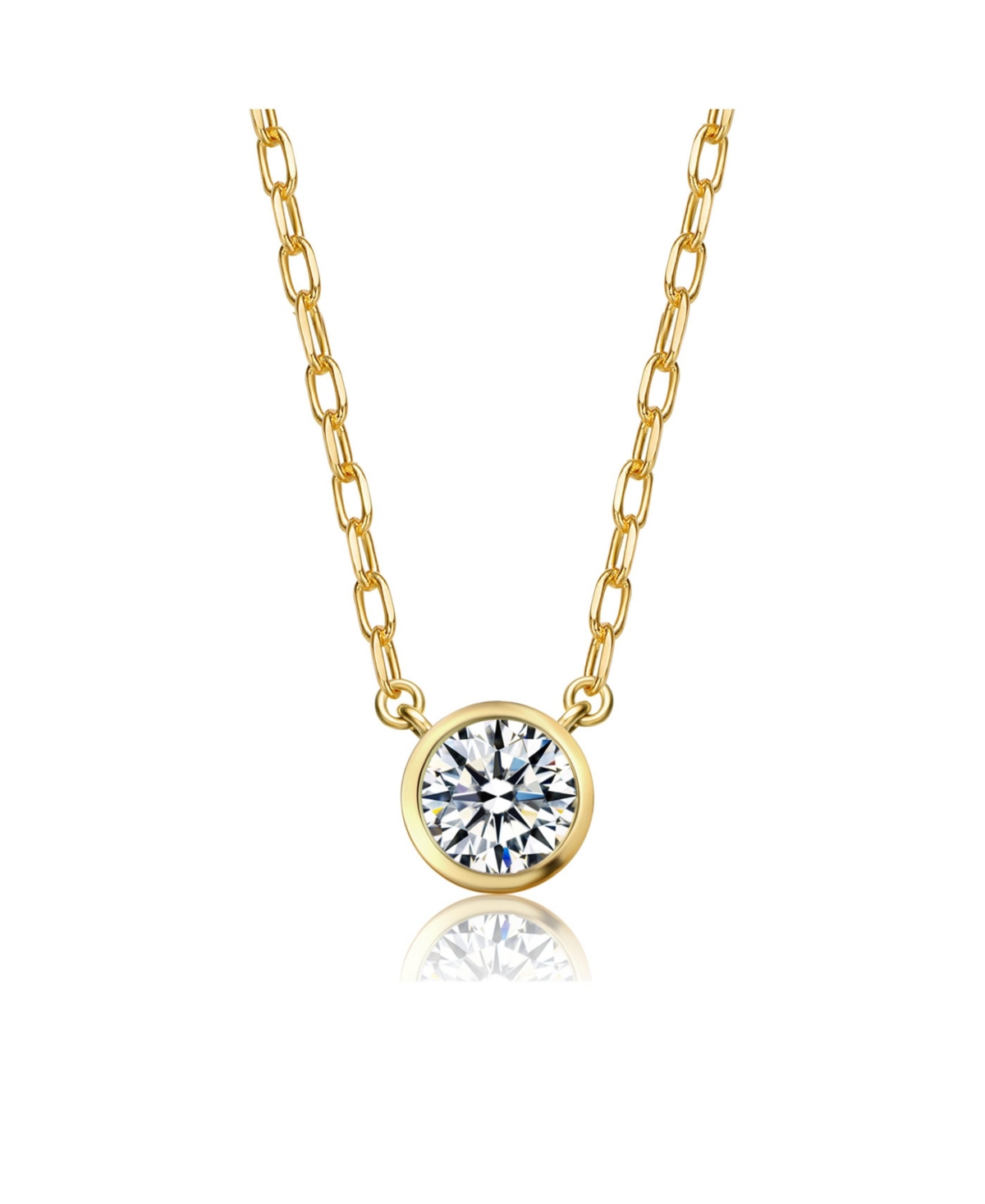 Click here for Elegant Clear Cubic Zirconia Round Stud Necklace -... prices