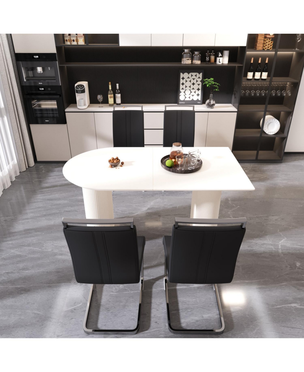 Click here for Streamdale Furniture 63" Cream Mdf Dining Tab... prices