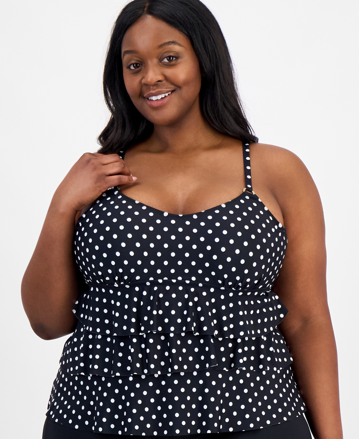 Click here for Island Escape Plus Size Underwire Tiered Bandini T... prices