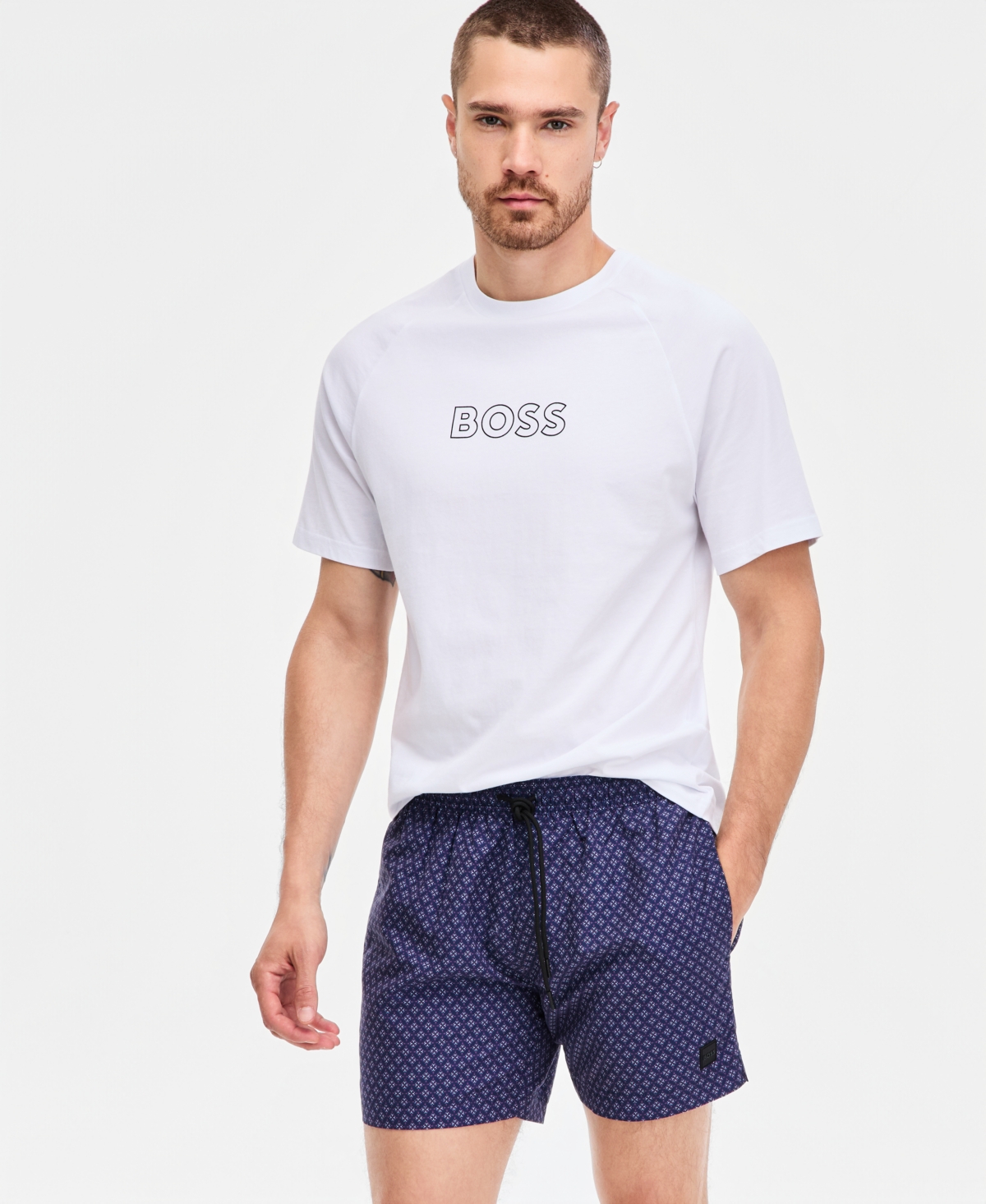 Click here for Boss by Hugo Boss Mens Printed Dots 5 Swim Trunks... prices