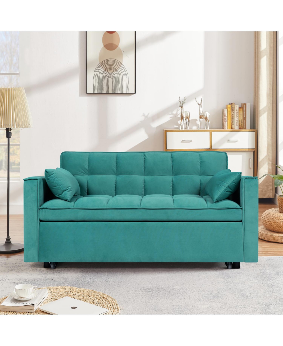 Click here for Streamdale Furniture Modern Velvet Convertible Sle... prices