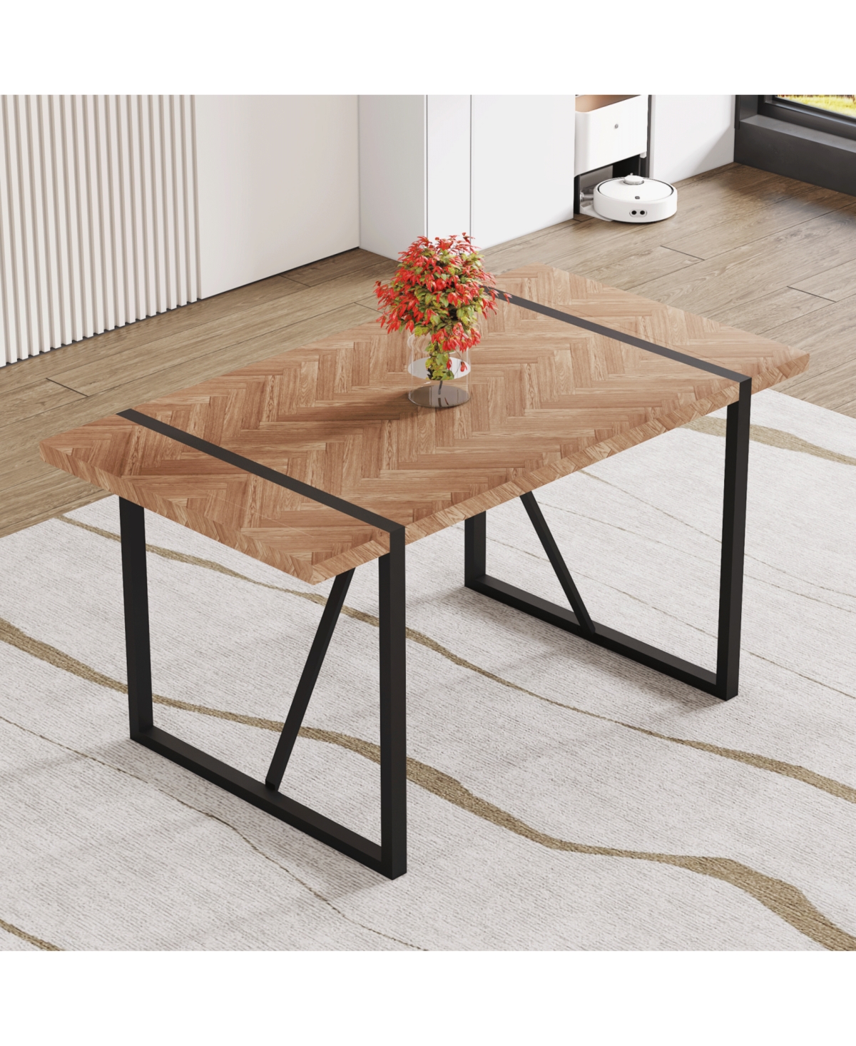 Click here for Streamdale Furniture Minimalist Retro Dining Table... prices