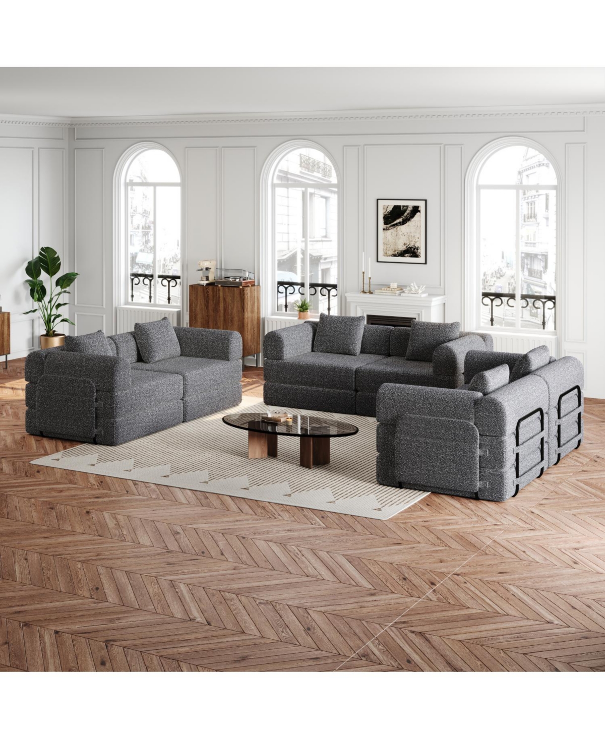 Click here for Streamdale Furniture + 6-Seater + Chenille + Conve... prices