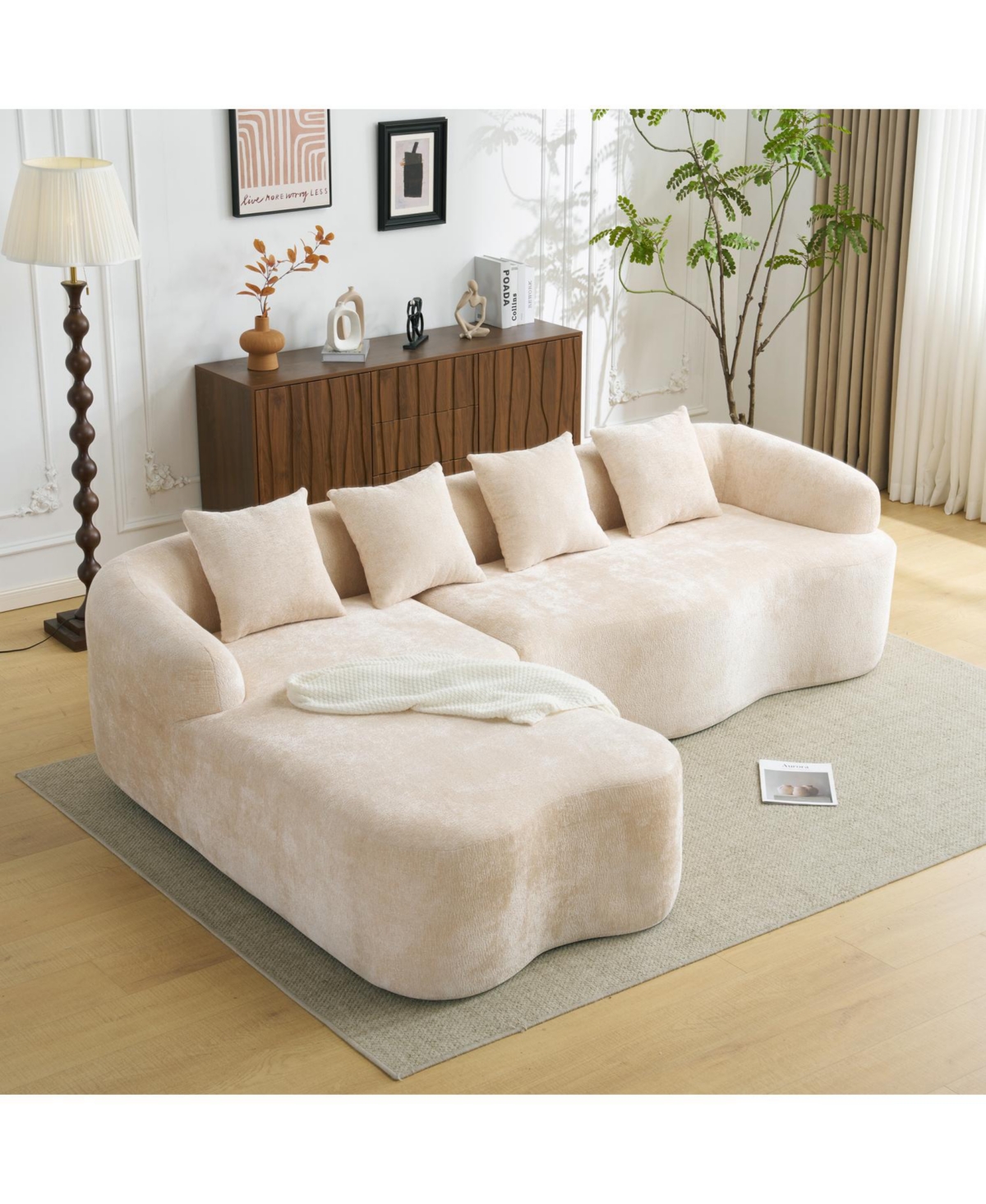 Click here for Streamdale Furniture Chenille L-Shape Sectional So... prices