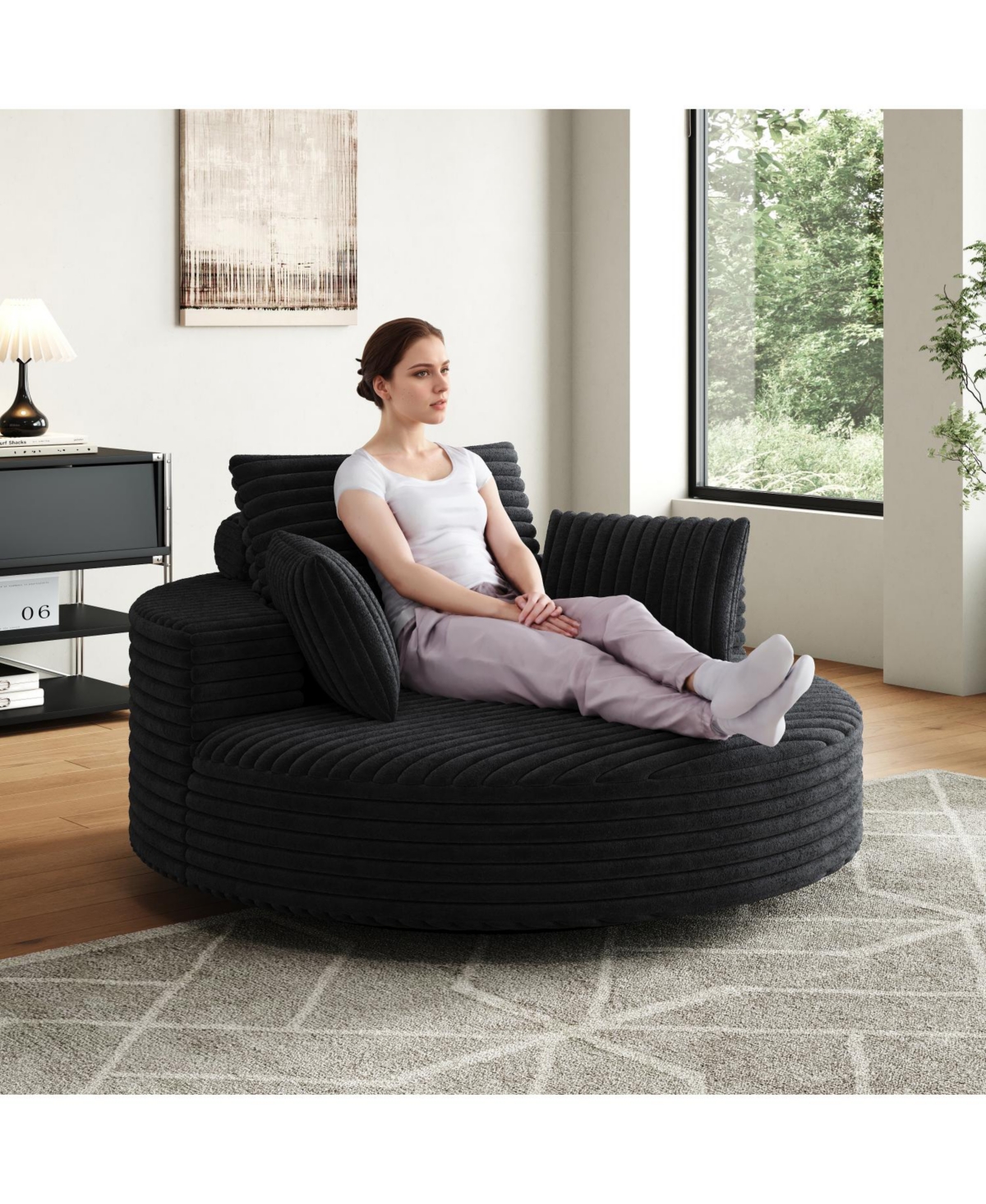 Click here for Streamdale Furniture 55" Corduroy Swivel Slee... prices