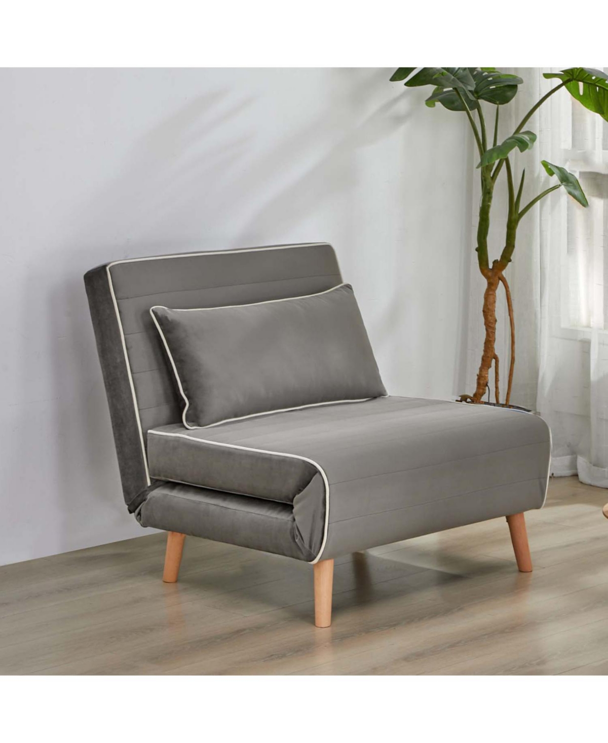 Click here for Streamdale Furniture Velvet Foldable Sleeper Chair... prices