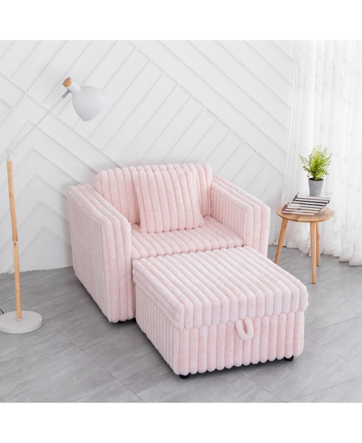 Click here for Streamdale Furniture 44.9" Pink Modular Sofa... prices