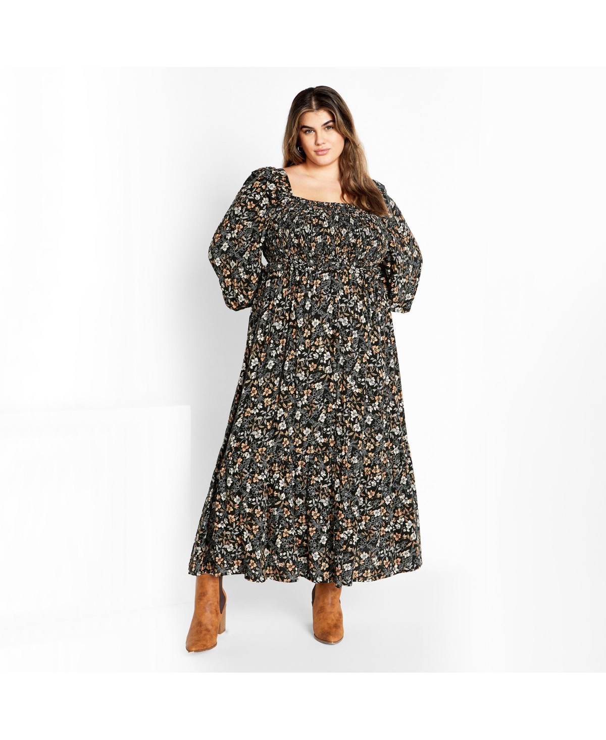 Click here for City Chic Plus Size Emilie Dress - Ditsy prices