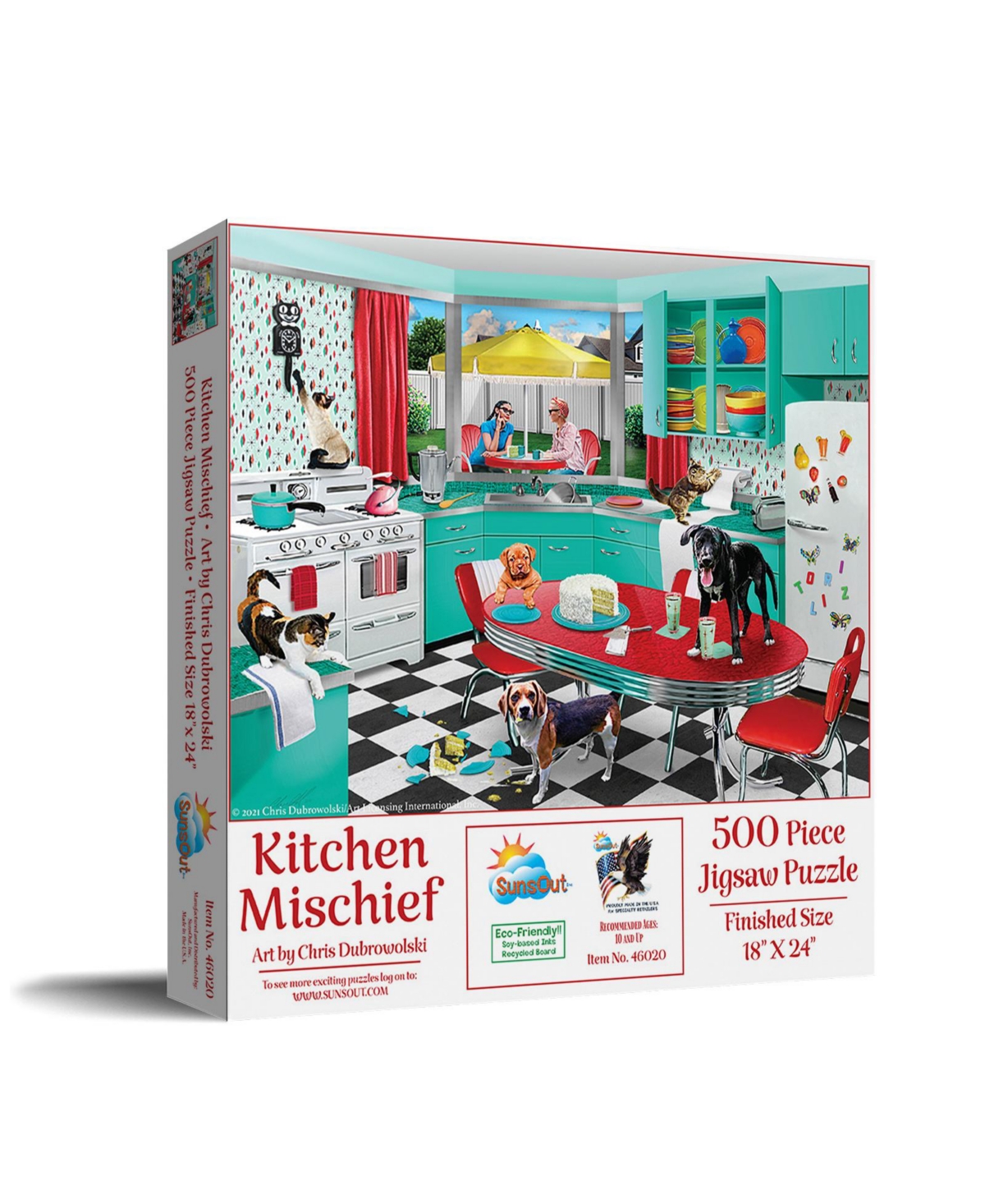Click here for SunsOut Kitchen Mischief 500 piece Jigsaw Puzzle f... prices
