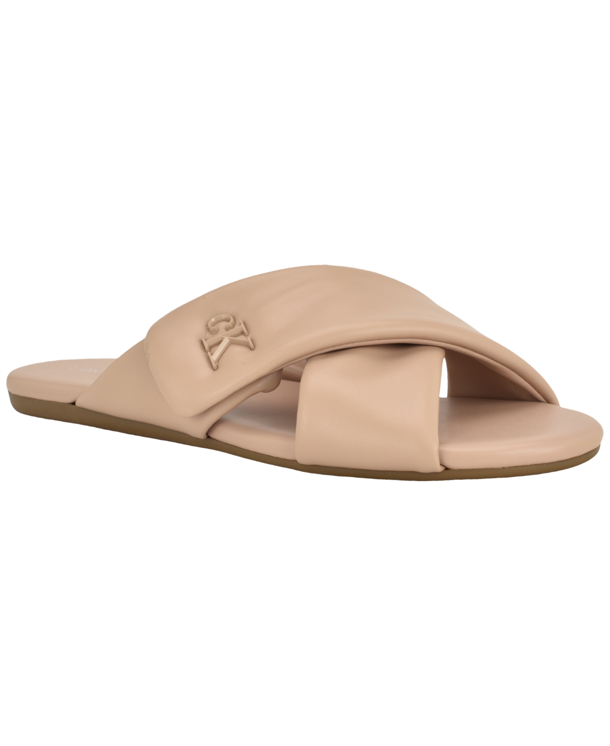 Click here for Calvin Klein Womens Renley Criss-Cross Slip-On Fla... prices