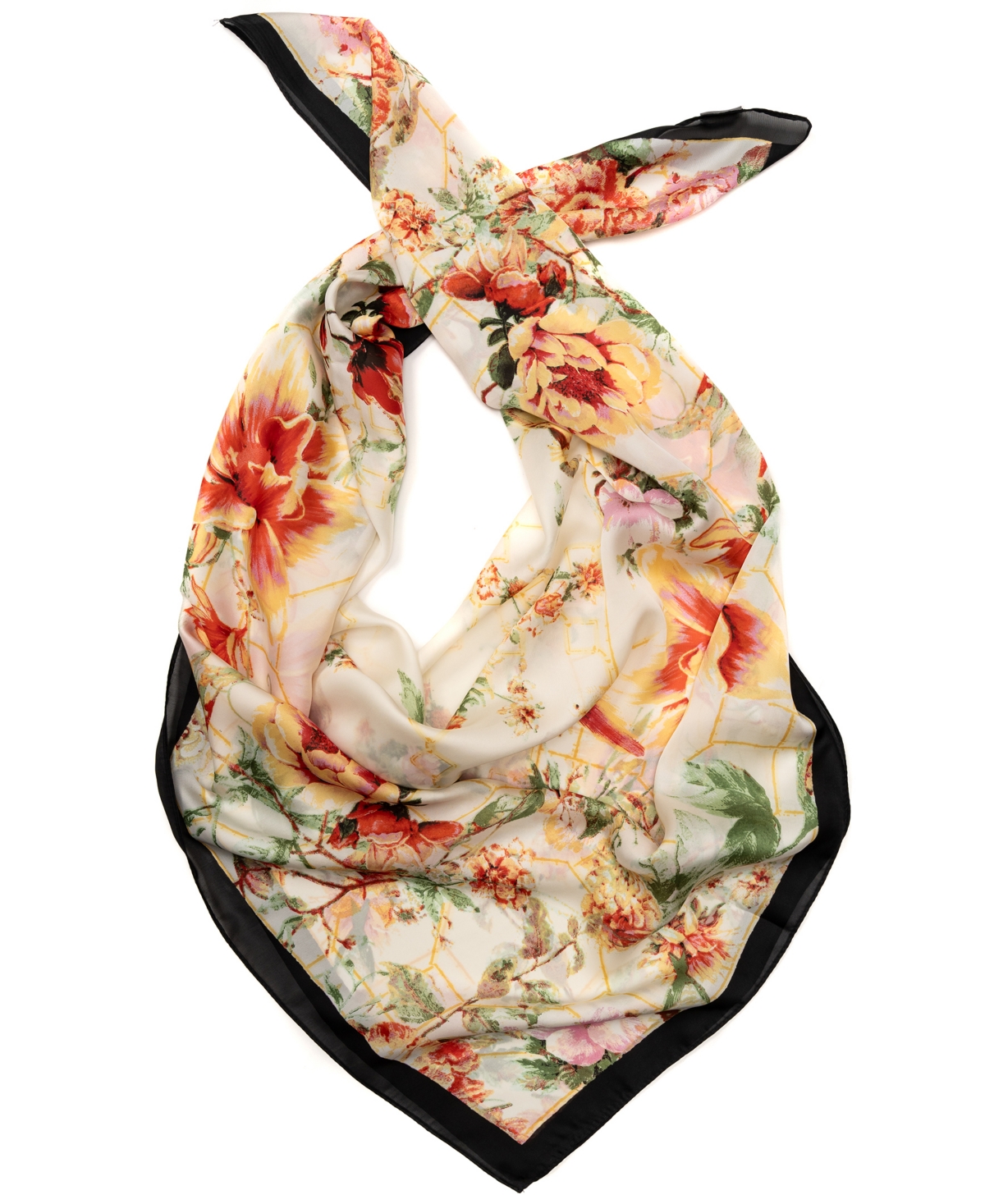 Click here for Vince Camuto Botanical Floral Square Scarf - Ivory... prices