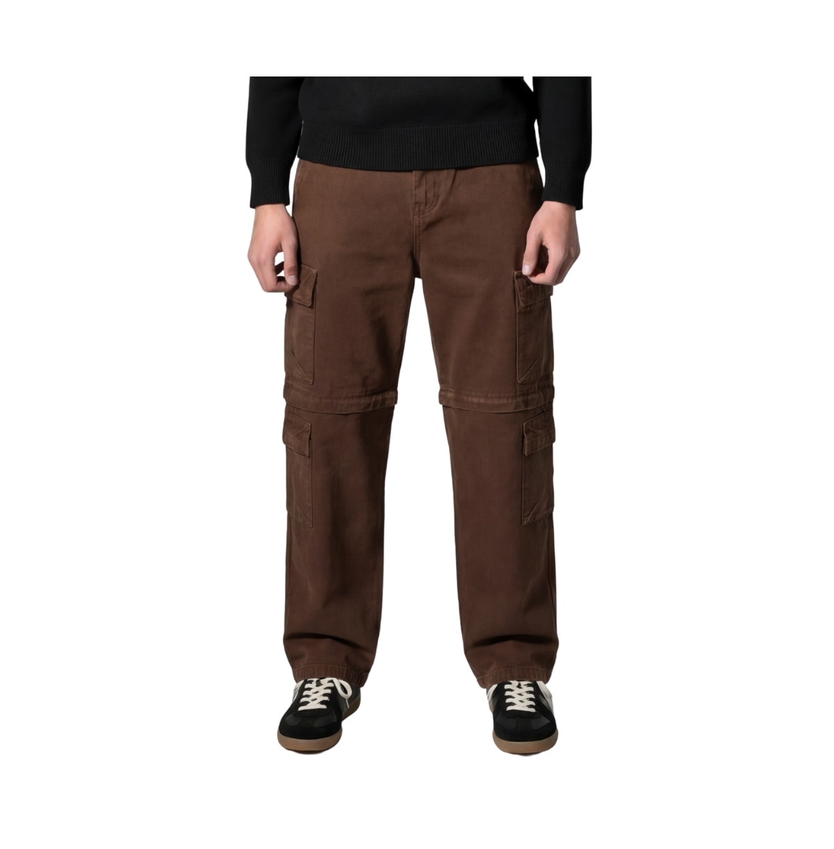 Click here for WeSC Mens Baggy Zip Off Cargo Pants - Chocolate br... prices