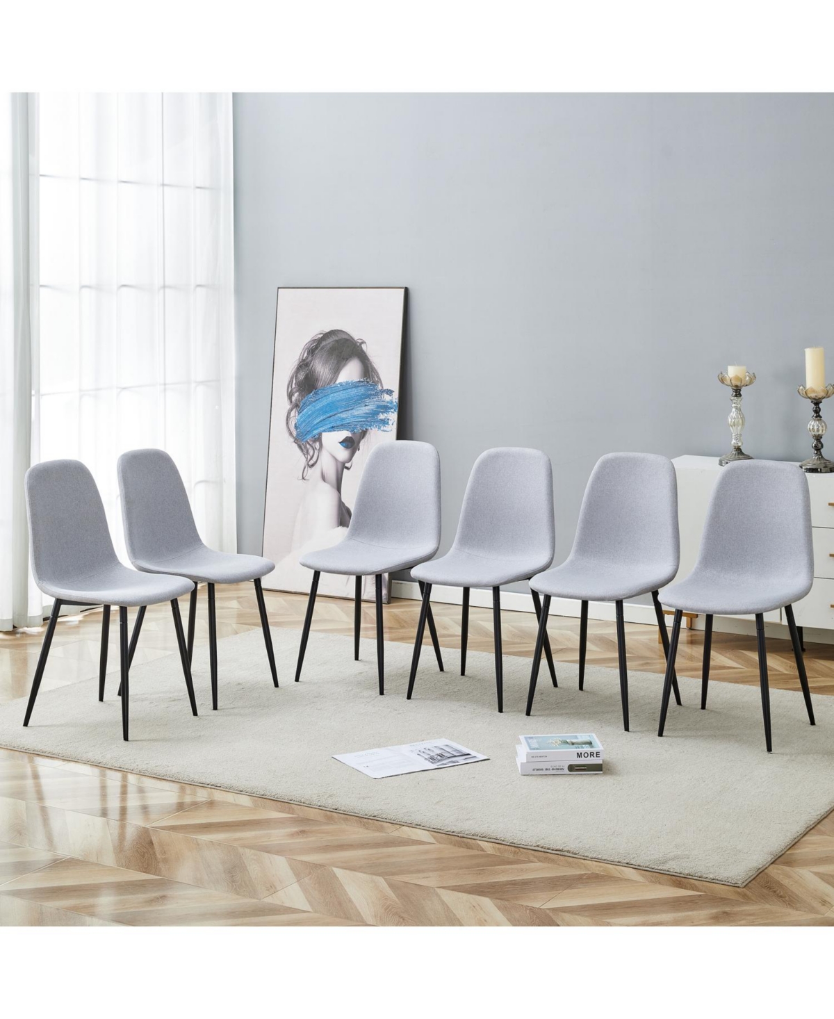 Click here for Streamdale Furniture Comfortable Linen-Cotton Dini... prices